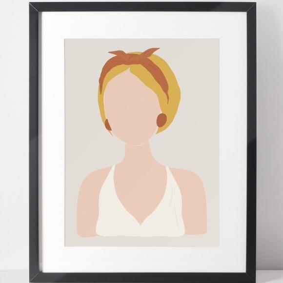 Art | Wall Art Abstract Bohemian Woman Print Illustration Unframed ...